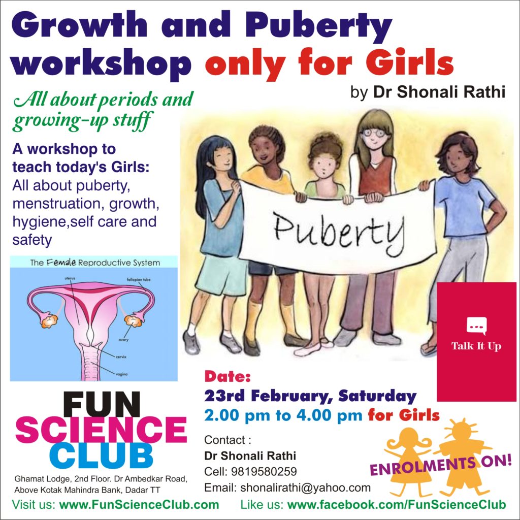 Puberty and Growth workshop for girls - Fun Science Club
